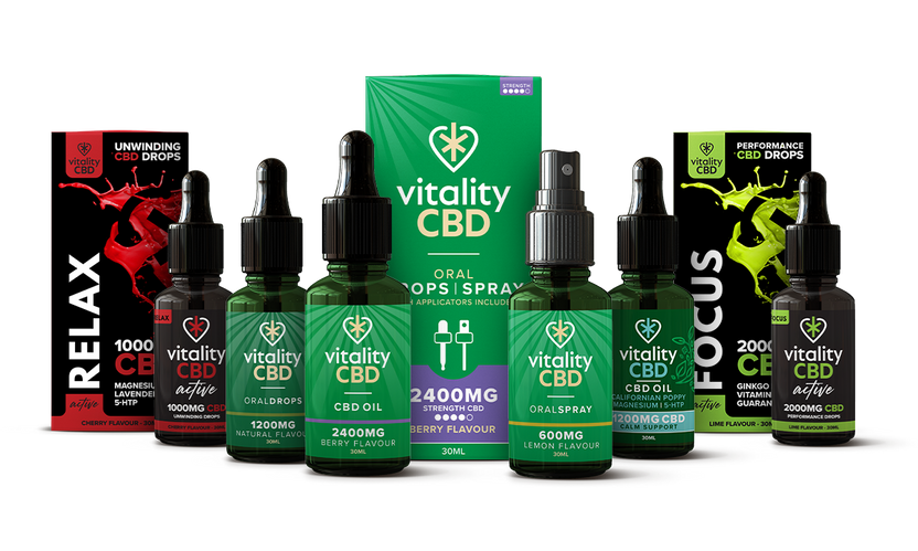 Active: Relax CBD Oil Cherry Flavour Drops – Vitality CBD